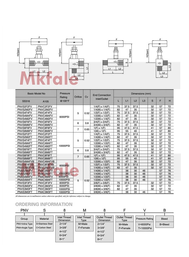 PNV High Pressure Stainless Steel / Carbon Needle Valve Instruments ...