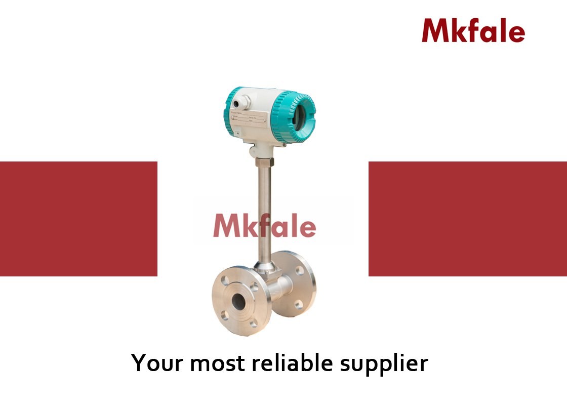 High Stability Vortex Flow Meter 24VDC Flange Connection Type For Gas Flow Measure