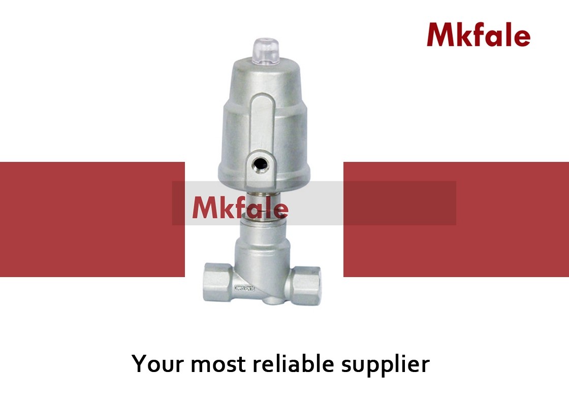 DN15 - DN50 Right Angle Seat Valve / Pneumatic Angle Valve JDF800